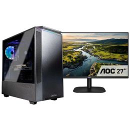 Captiva Power Starter I75-092 TFT Bundle Business-PC-Komplettsystem (27", Intel® Core i7 Core i7 12700, UHD Graphics, 16 GB RAM, 500 GB SSD), schwarz