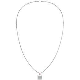Tommy Hilfiger Kette mit Anhänger TH ICONIC SQUARE PENDANT, 2790543, 2790544, mit Emaille, silberfarben
