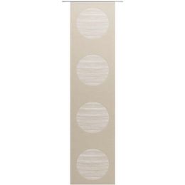 Schiebegardine Padova, Neutex for you!, Klettband (1 St), halbtransparent, Scherli, inkl. Befestigungszubehör, Breite: 57 cm, beige