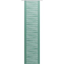 Schiebegardine Padova, Neutex for you!, Klettband (1 St), halbtransparent, Scherli, inkl. Befestigungszubehör, Breite: 57 cm, grün