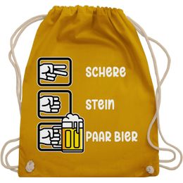 Shirtracer Turnbeutel Schere Stein Paar Bier