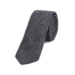 DonDon Krawatte Herren Krawatte 6 cm einfarbig kariert und gepunktet meliert (Packung