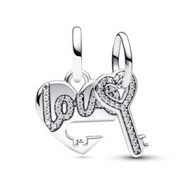 Pandora Charm-Einhänger Zweiteiliger Charm Herz und Schlüssel von Pandora