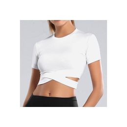 Opspring Yogashirt T-Shirt Damen Sportshirt Laufshirt Yoga Fitness Shirts Funktionsshirt