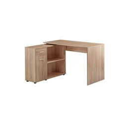 KADIMA DESIGN Schreibtisch Bürotisch mit Regal & Schublade/Tür für Premium Home Office