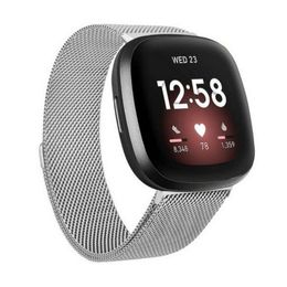 SmartUP Smartwatch-Armband Für Fitbit Versa 3 Magnetisches Edelstahl Armband Milanese