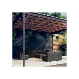 vidaXL Gartenlounge-Set, grau