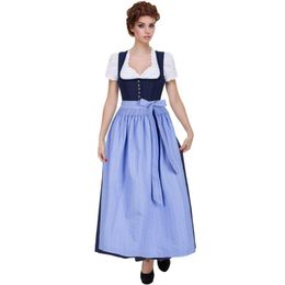 Almbock Dirndl Langes Dirndl Hannah (2-tlg) dunkelblau