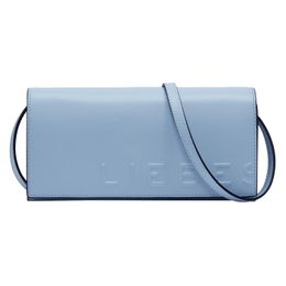 Liebeskind Berlin Mini Bag Crossbody XS PAPER BAG LOGO CARTER, kleine Tasche, Clutch, zertifiziert nach Leather Working Group, blau