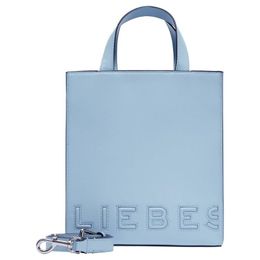 Liebeskind Berlin Shopper Paperbag S PAPER BAG LOGO CARTER, mit viel Stauraum, Shopper, zertifiziert nach Leather Working Group, blau
