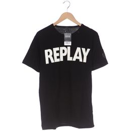 Replay Herren T-Shirt, schwarz