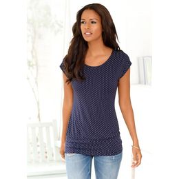 Lascana Longshirt mehrfarbig Gr. 32/34 für Damen. Mit Rundhals. Nachhaltig.