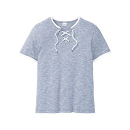 bonprix T-Shirt mit Schnürung aus Bio-Baumwolle