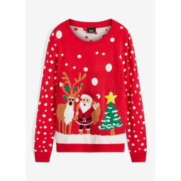 bonprix Pullover mit Weihnachtsmotiv
