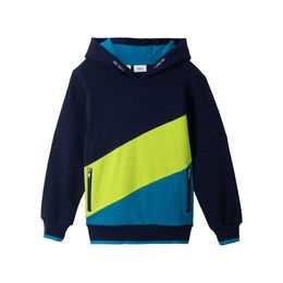 bonprix Jungen Kapuzensweatshirt im Colourblock aus Bio-Baumwolle