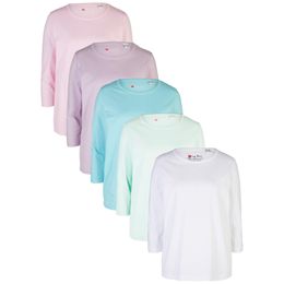 bonprix Rundhals-Shirt (5er Pack), ¾-Arm