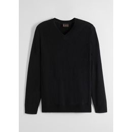 bonprix Woll-Pullover mit Good Cashmere Standard®-Anteil, V-Ausschnitt