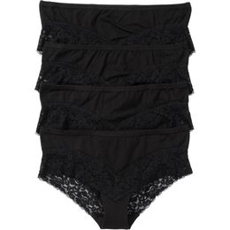 bonprix Panty mit Spitze (4er Pack)