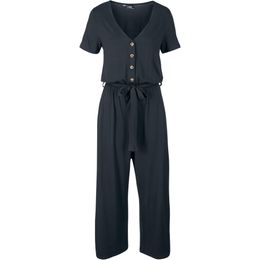 bonprix Jersey-Jumpsuit mit V-Ausschnitt, kurzarm