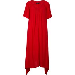 bonprix Langes Kaftan-Kleid aus Kreppware, weiter Schnitt