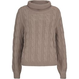 bonprix Rollkragenpullover mit Zopfmuster