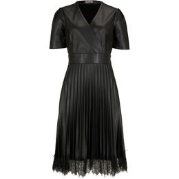 bonprix Lederimitat-Kleid mit Spitze