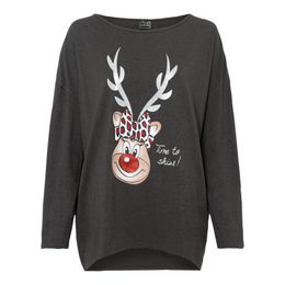 bonprix Off-Shoulder-Shirt mit Weihnachtsmotiv