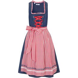 bonprix Dirndl in Jeansoptik mit Schürze, knieumspielend (2-tlg.Set)