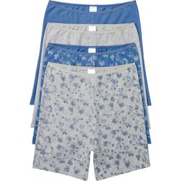 bonprix Lange Damen Boxer mit hohem Bund mit Bio-Baumwolle (4er Pack)