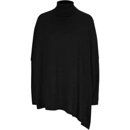 bonprix Oversize Poncho-Rollkragenpullover mit asymmetrischem Schnitt