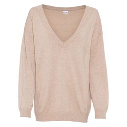 bonprix Oversize-Pullover mit V-Ausschnitt