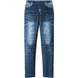 bonprix Mädchen Leggings mit Denimdruck