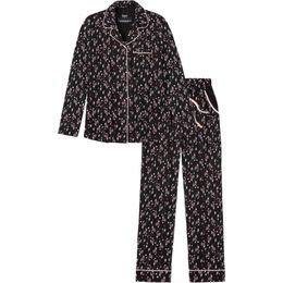 bonprix Pyjama mit Knopfleiste
