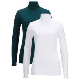 bonprix Langarmshirt mit Rollkragen (2er Pack)