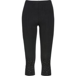 bonprix Capri-Leggings mit Glitzersteinen