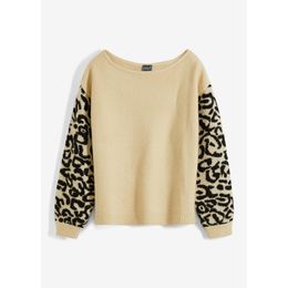 bonprix Pullover mit Leo-Muster