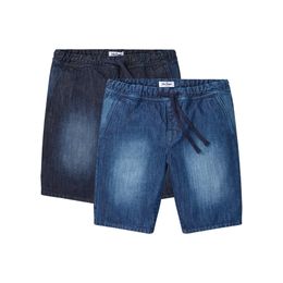 bonprix Jeans-Bermuda mit elastischem Bund, Regular Fit (2er Pack)