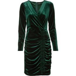 bonprix Samt-Kleid mit Raffung