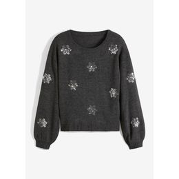 bonprix Pullover mit Pailletten