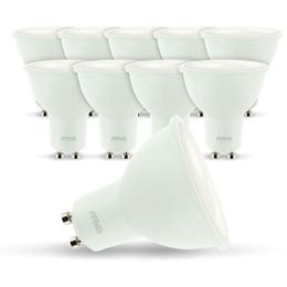 Set mit 10 LED-Strahlerbirnen GU10 5W eq 40W Température de Couleur: Blanc Froid 6000K