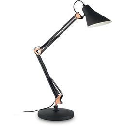 Ideal Lux - Sally - 1 Licht Schreibtischlampe Schwarz, E27