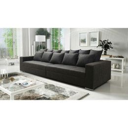 Modernes Big Sofa Wohnlandschaft Sofa Couch Jumbo xxl 4 - Grau Leder Imitation