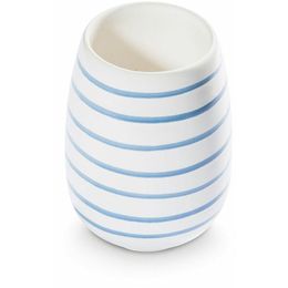 Blaugeflammt, Vase (h: 11cm) - Gmundner Keramik