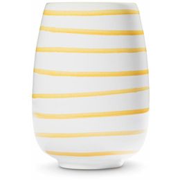Gelbgeflammt, Vase (h: 11cm) - Gmundner Keramik