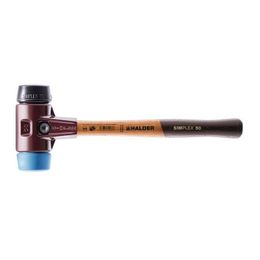 Halder Schonhammer simplex Länge 330 mm Kopf-Ø 40 mm weich/mittelhart Holz TPE-soft blau/Gummi schwarz