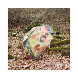 Antikas Windspiel Regenschirm mit farbenprächtigem Herbstmotive
