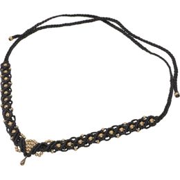 Guru-Shop Perlenkette Makramee Kette Modeschmuck