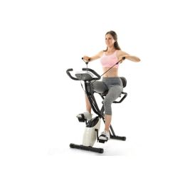 BlingBin Heimtrainer X-Bike faltbares Fitnessfahrrad Indoor Cycling (mit Traningscomputur und Expanderbänder