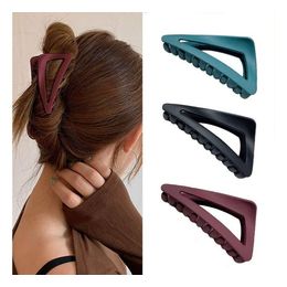 Opspring Haarspange Mattschwarze dreieckige Haarspangen aus Kunststoff