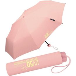 Happy Rain Taschenregenschirm UV-Protect UV50 Super-Mini-Schirm mit Sonnenschutz